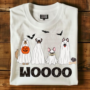Woooo Ghost Dog Png File for Sublimation Shirts. Spooky Season Png ...