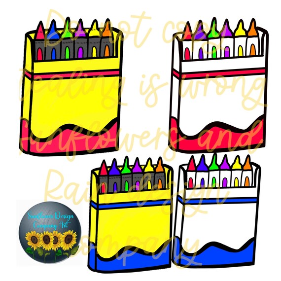 Back to School Clipart Bundle Digital Png Crayons Colors - Etsy