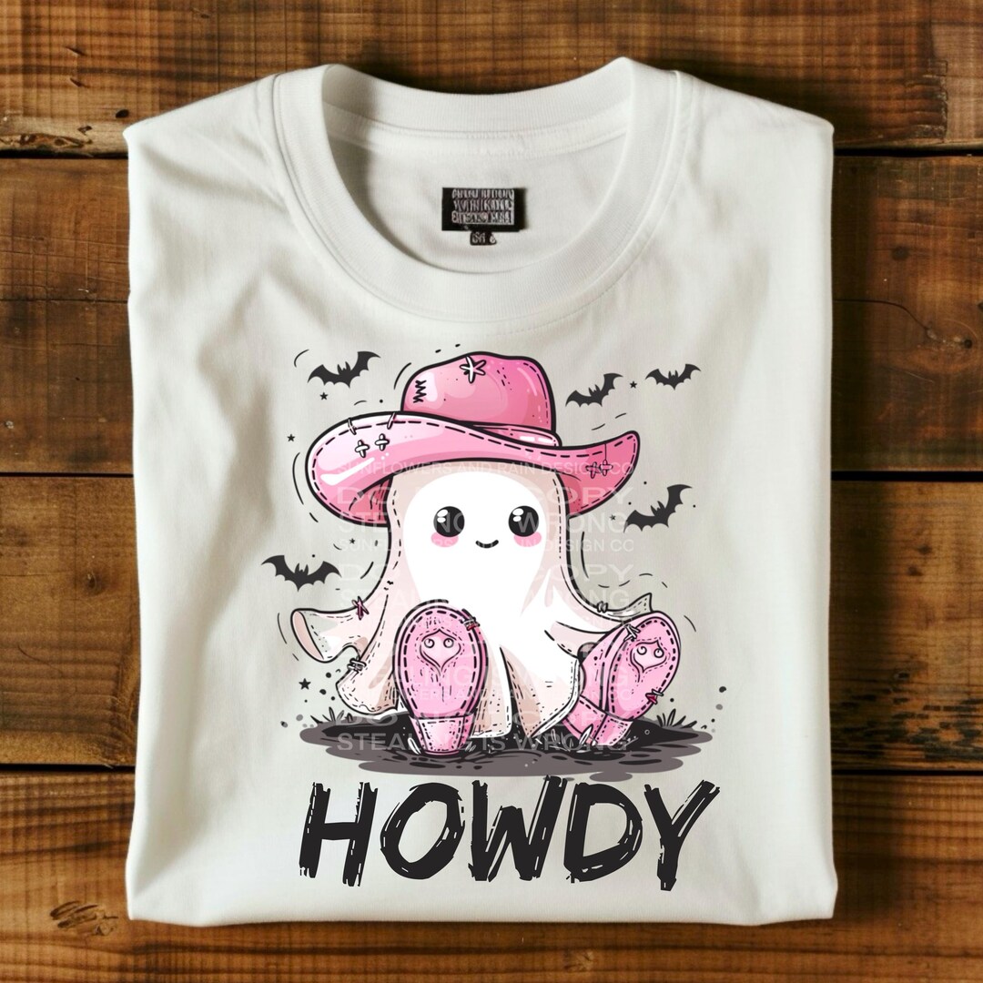 Cowboy Ghosts Png, Halloween Cowgirl Ghosts Png,howdy Halloween Shirt ...
