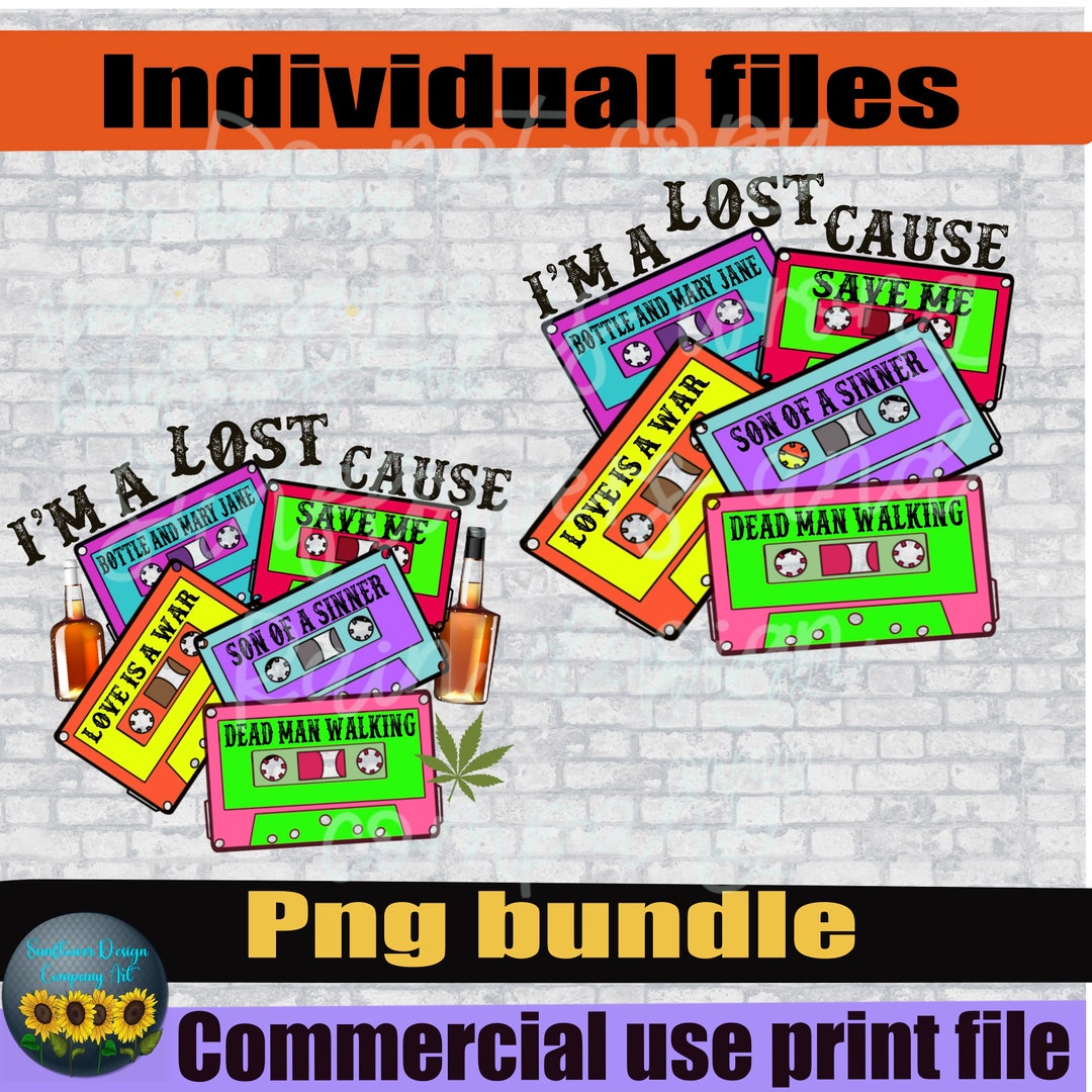 Im a Lost Cause Png. Save Me Png. Bundle Cassette Tapes Retro Neon Band ...