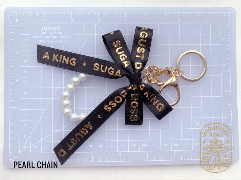 BTS SUGA AGUST D Ribbon Bow Keychain Pendant Light Stick - Etsy