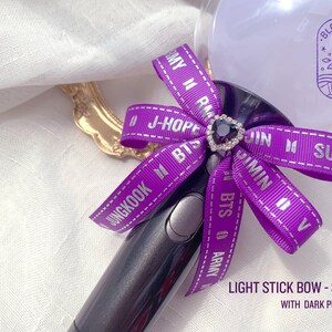 BTS Army Bomb Light Stick Ribbon Bow Kpop Accessory - Etsy