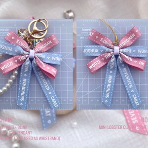 SEVENTEEN SVT Caratbong Ribbon Bow Keychain Pendant Light Stick Lanyard ...