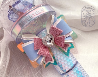 SEVENTEEN SVT Caratbong Ribbon Bow Keychain Pendant Light Stick Lanyard ...