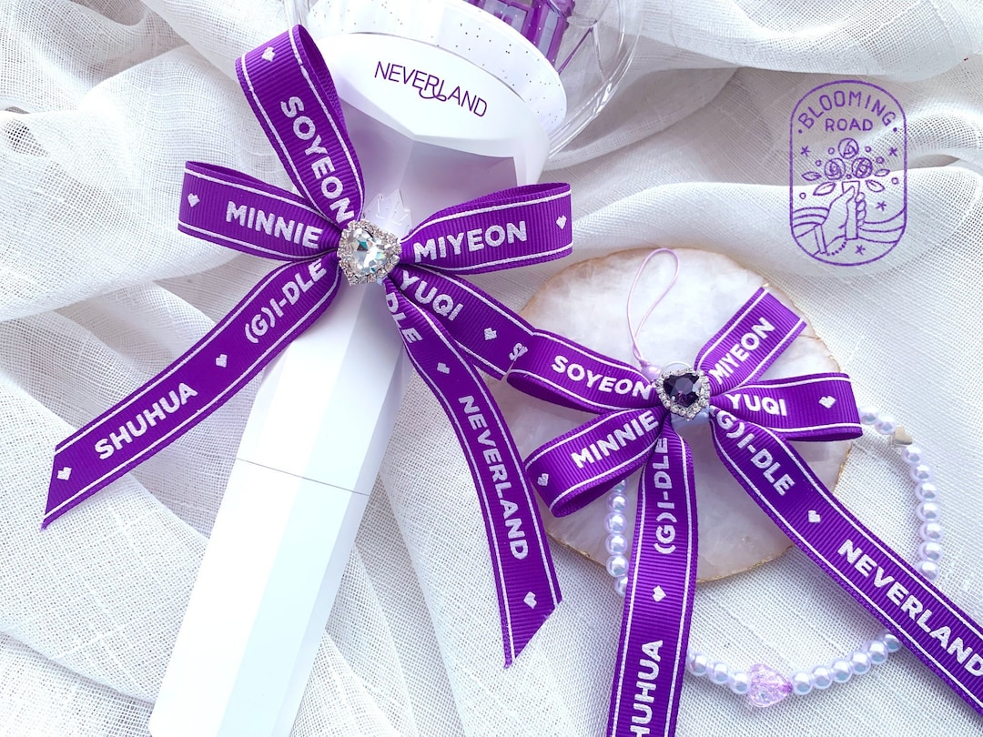 Neverbong (G)I-DLE Light Stick Ribbon Bow Kpop Accessory - Etsy