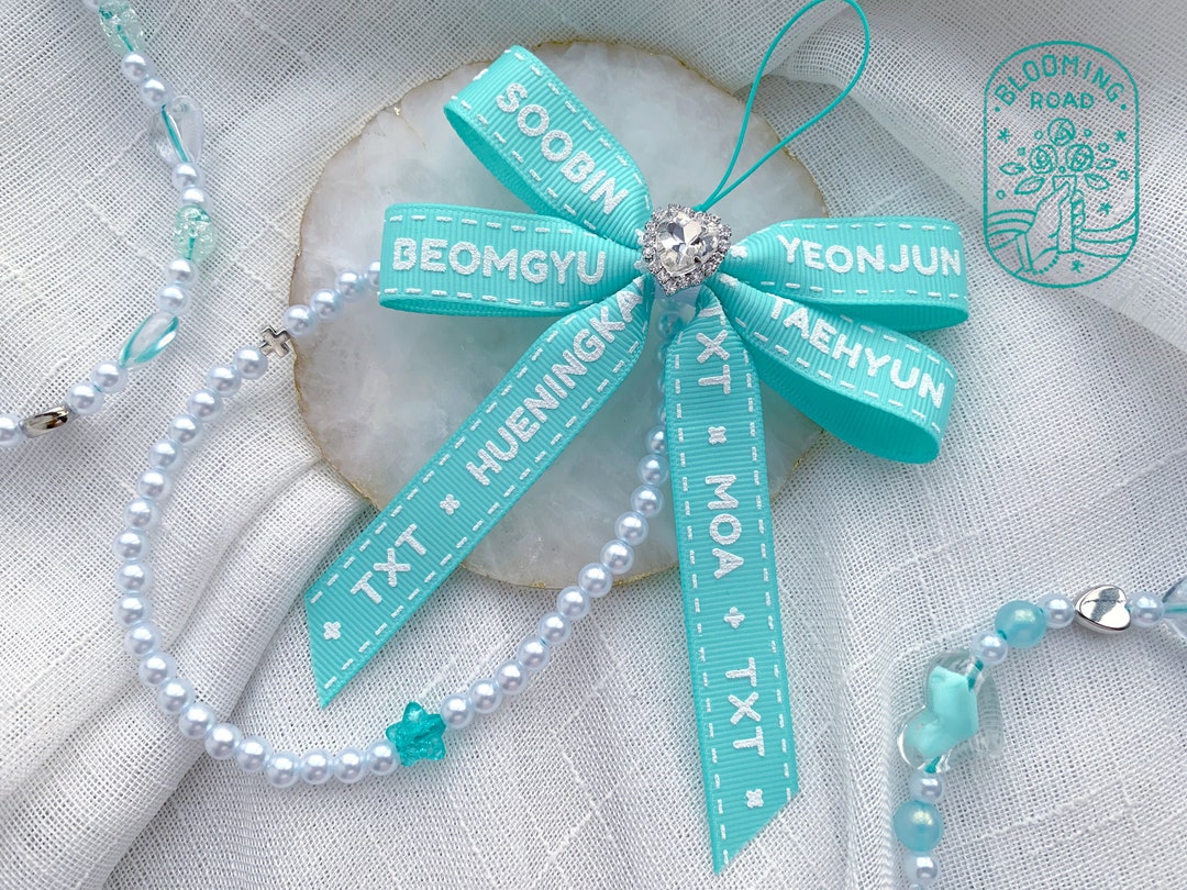 TXT MOABONG Tomorrow X Together Ribbon Bow Wristband Wrist Strap ...