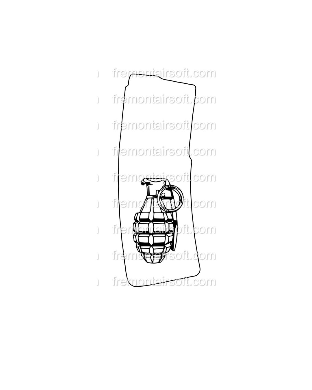 Grenade Pmag Pattern Fiber Laser Template. SVG File for Laser Engraving ...