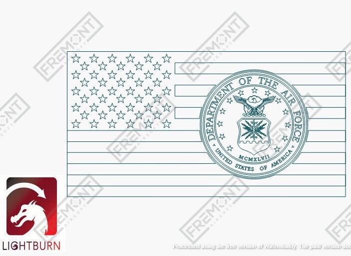 Military on US Flag Lightburn Folder .svg and .ai - Etsy