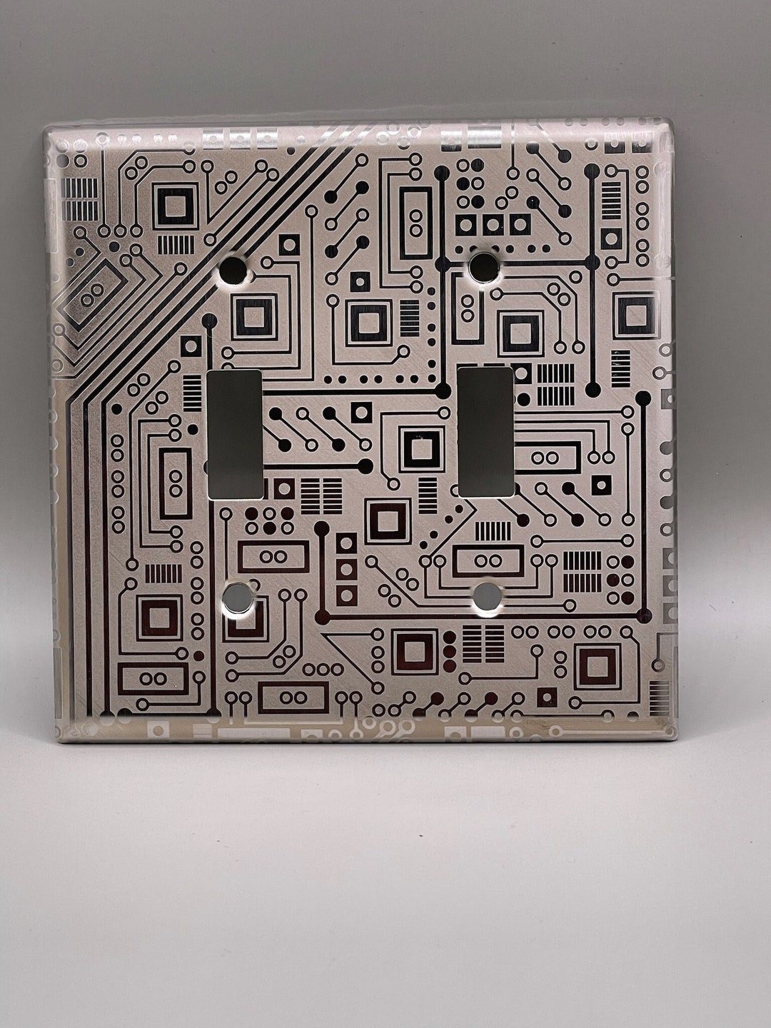 Laser Engraved Circuit Board Metal Duel Light Switch Cover - Etsy