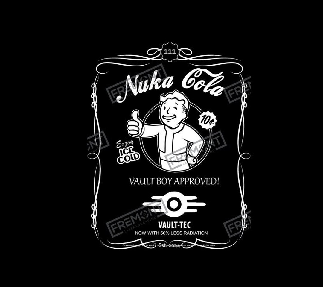 Nuka Cola Whiskey Flask Template, .svg and Lightburn Ready Files ...