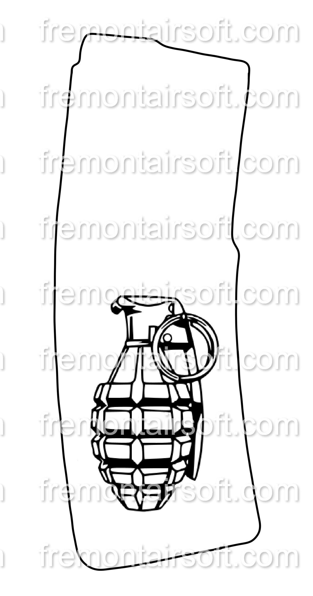 Grenade Pmag Pattern Fiber Laser Template. SVG File for Laser Engraving ...