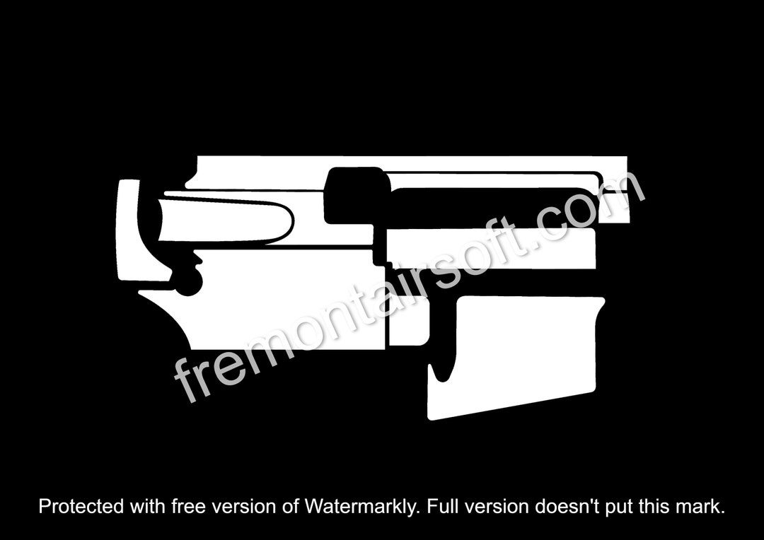 AR Lower Blank Template. SVG File for Laser Engraving. AR-15 Template ...