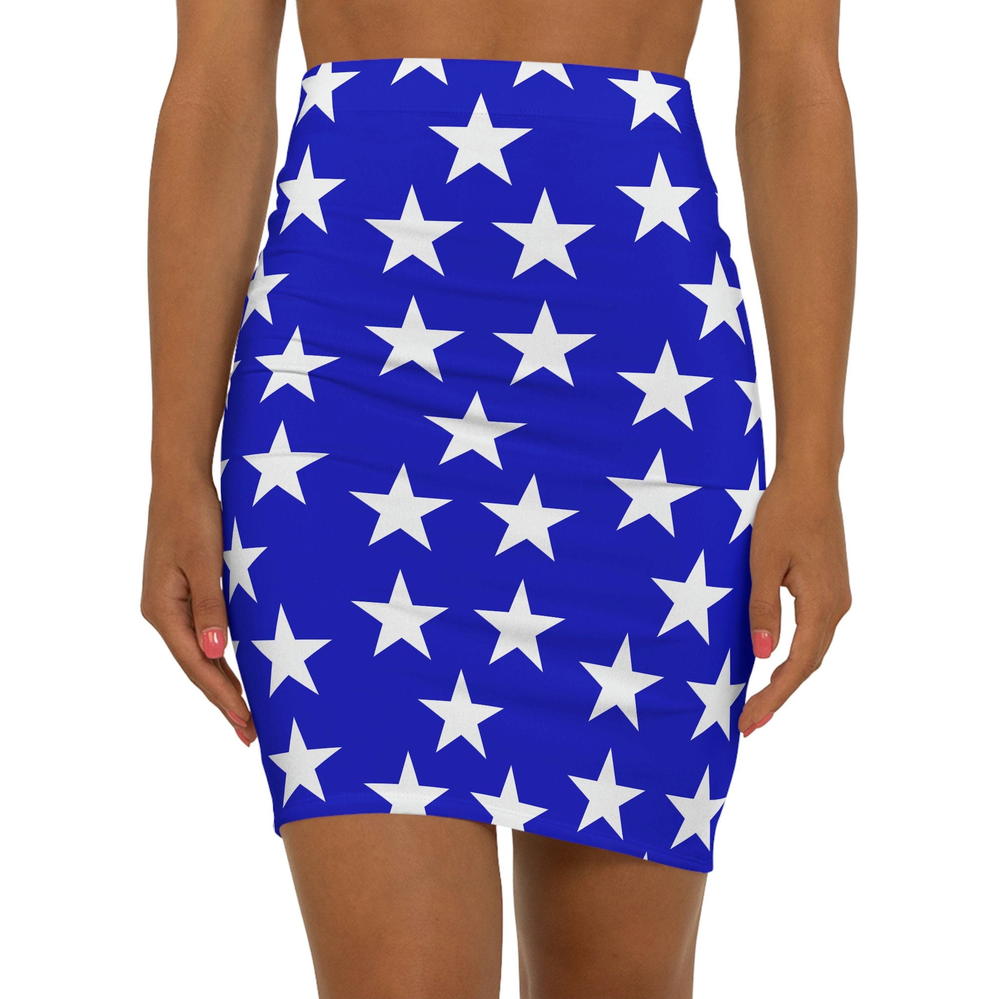 White Stars Blue Sky Women's Mini Skirt - Etsy