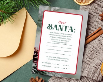 Letter to Santa Santa Letter Printable Christmas Paper - Etsy