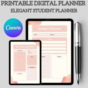 Student Planner | Editable Planner | Editable Student Template | Course ...