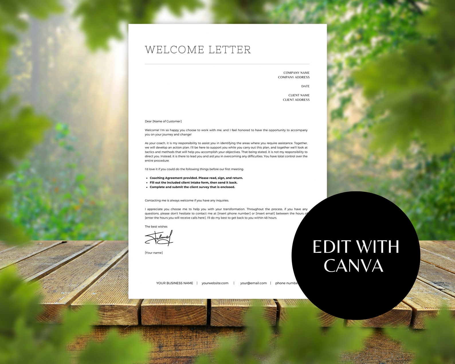 Clients Intake Form, Pre Season Forms, Complimentary Agreement, Canva ...