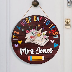 Teacher Doorsign, Back to School Gift, Teacher Appreciation, Teacher ...