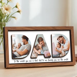 Personalized Father's Day Photo Frame for Grandpa, Photo Frame Gift ...