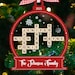 Family Crossword Christmas Ornament, Scrabble Personalized Christmas ...