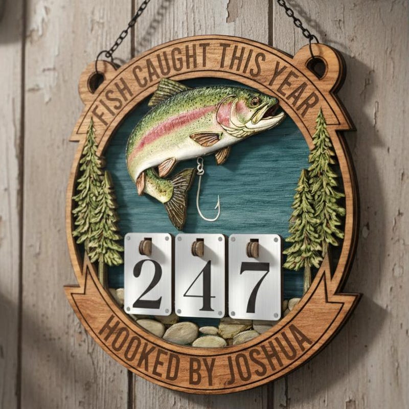 Wood Fishing Sign Svg - Etsy