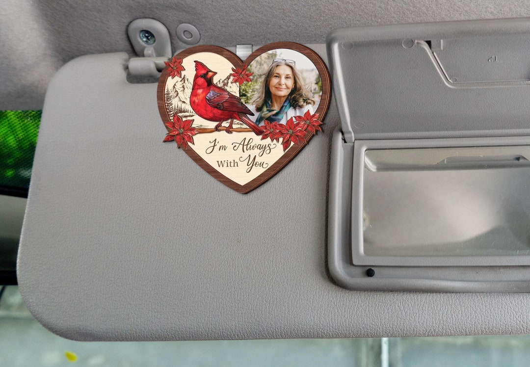 Custom Photo Car Visor Clip, Memorial I Am Always With You Visor Clip ...