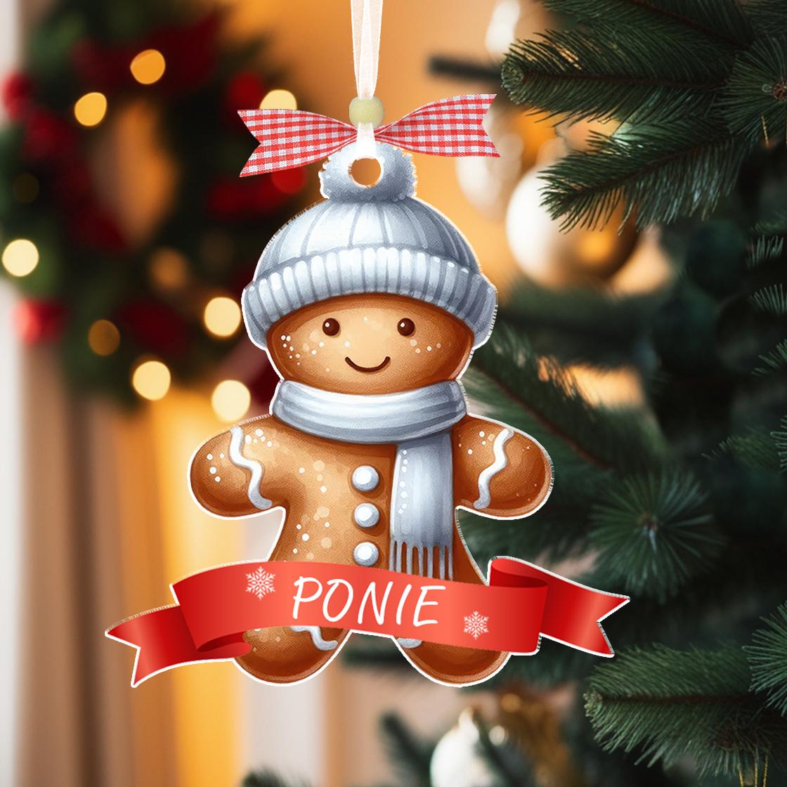 Personalized Gingerbread Christmas Ornament, 3D Customized Cookie ...