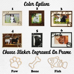 Custom Dog Frame, Dog Memorial Gift, Cat Name Photo Frame, Dog Picture ...