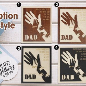 Personalized Father Gift, Best Dad Ever Hands Down Frame, Grandpa Gift ...