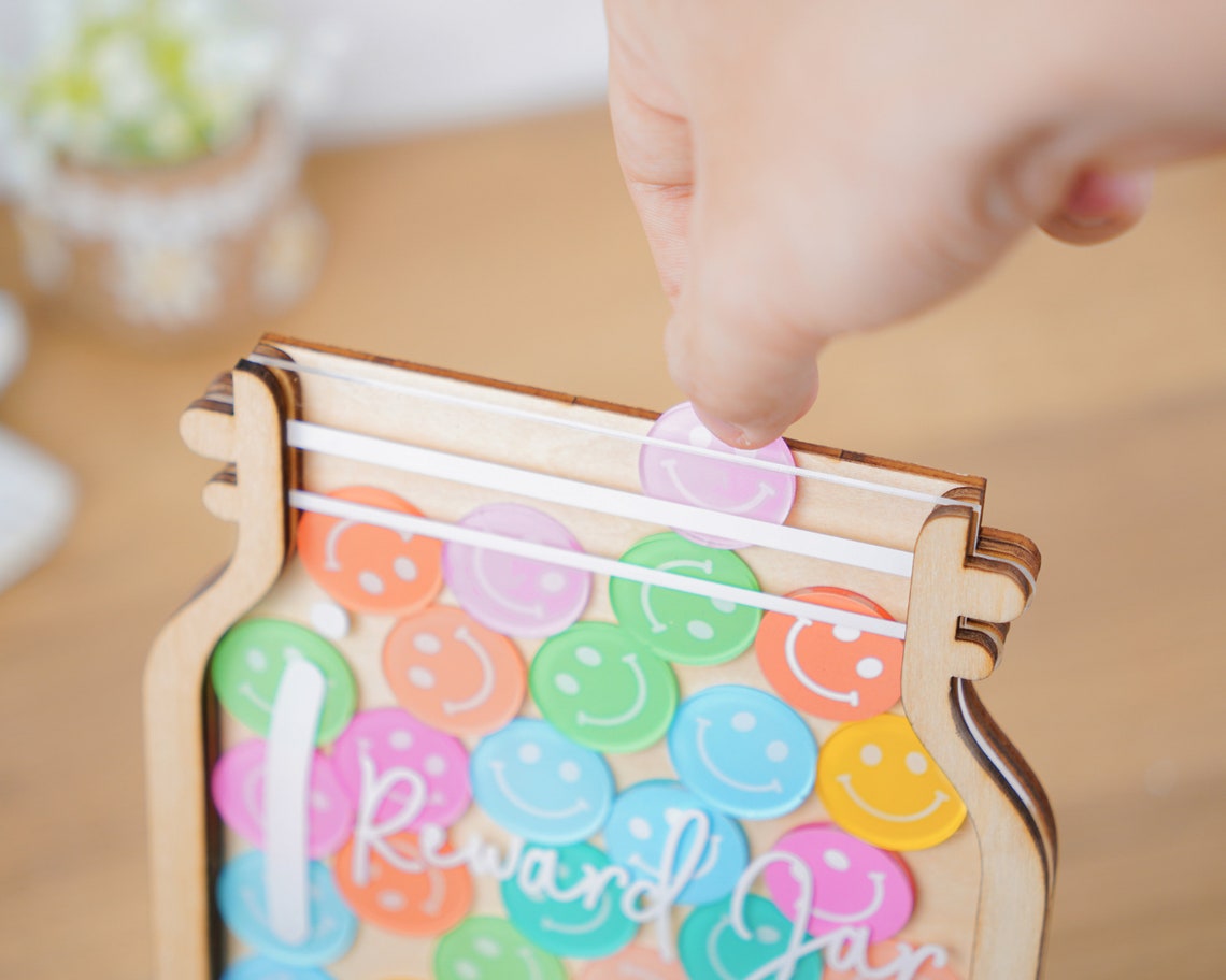 Magnet Smiley Face Reward Jar, Gift for Teacher, Colorful Classroom ...