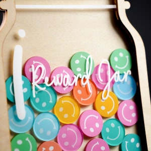 Custom Reward Jar With Tokens, Magnet Jar, Classroom Teacher, Smile ...