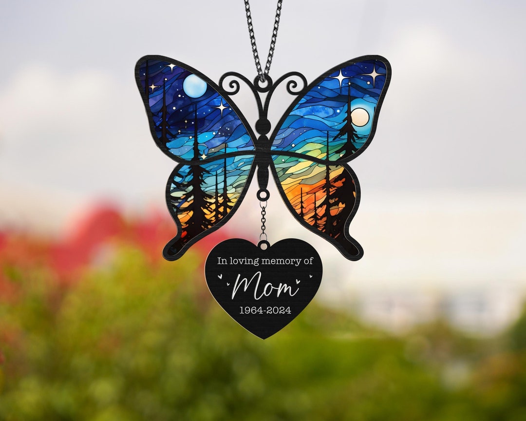 Butterfly Memorial Suncatcher, Sympathy Gift, Loss of Mom, Mother in ...