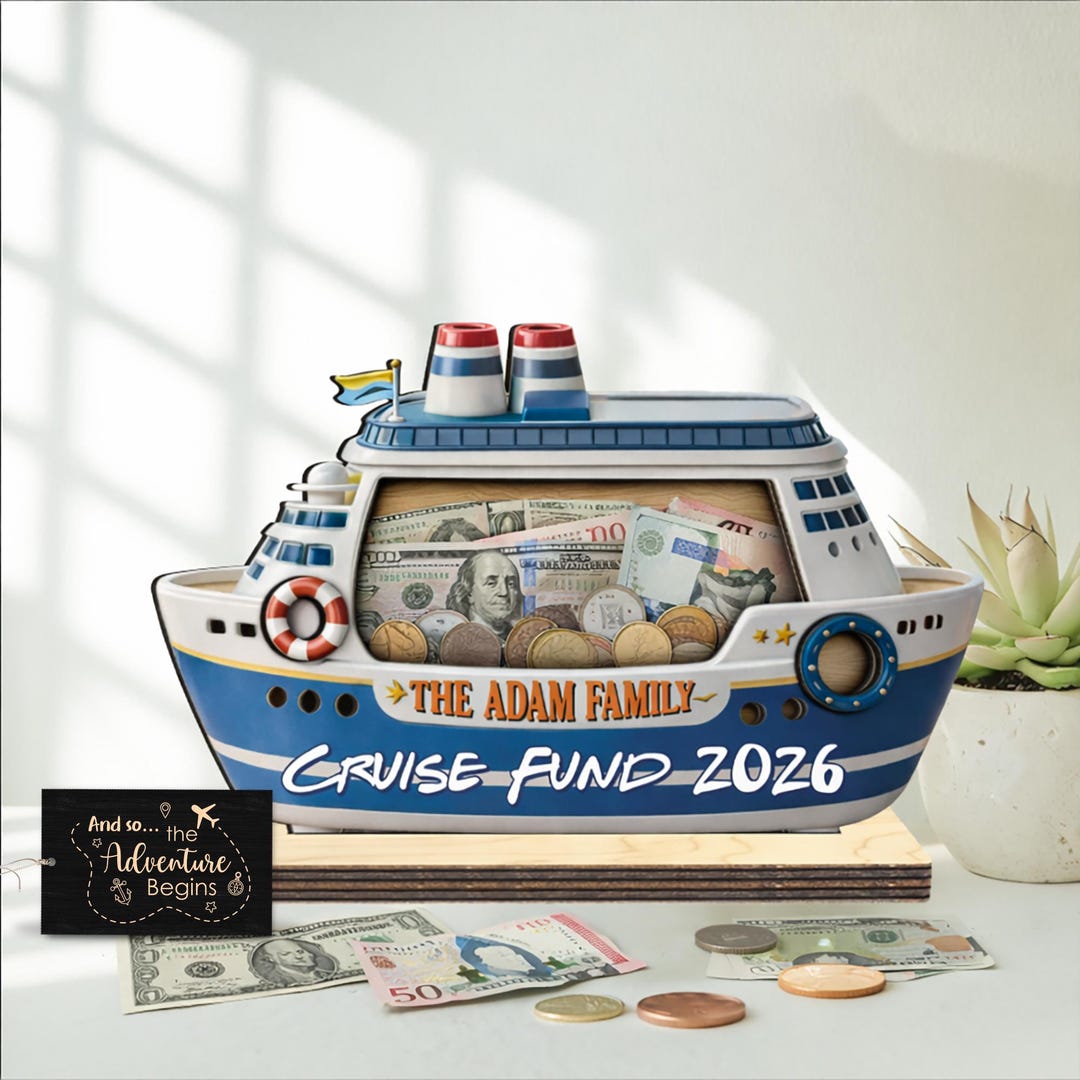 Personalized Cruise Fund 2026, Currency Display Box, Cruise Gift, Boat ...