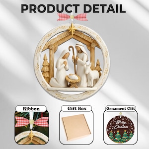Nativity Jesus Ornament,nativity Scene Christmas Ornament,christian ...