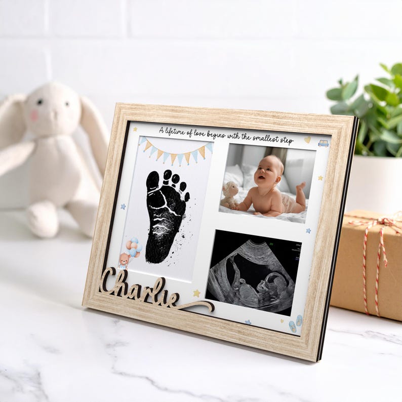 Baby Handprint Footprint Photo Frame Kit With Ink Pad,newborn Keepsake ...
