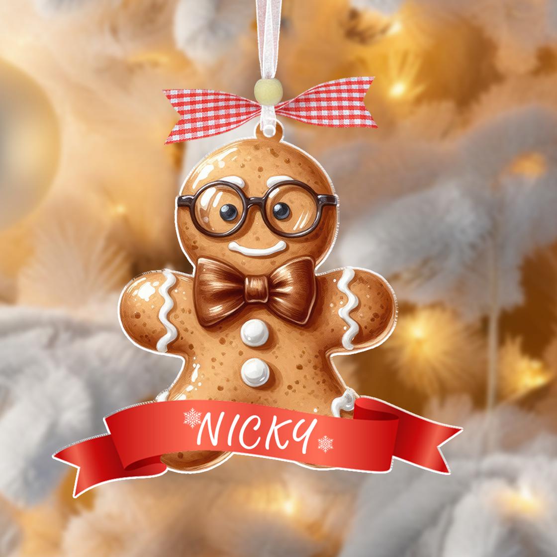 Personalized Gingerbread Christmas Ornament, 3D Customized Cookie ...