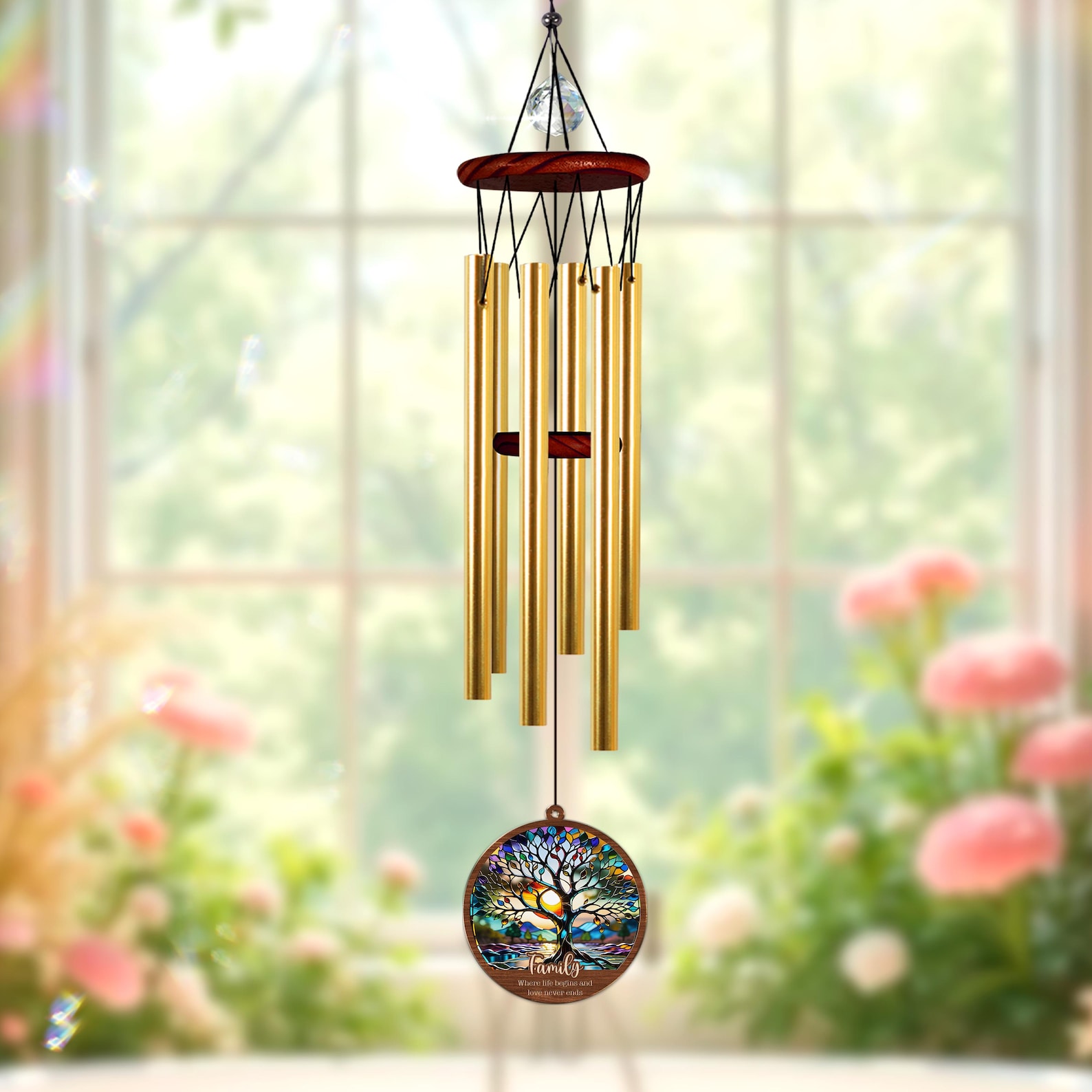 Personalized Family Wind Chimes,tree of Life Suncatcher,family Gift ...