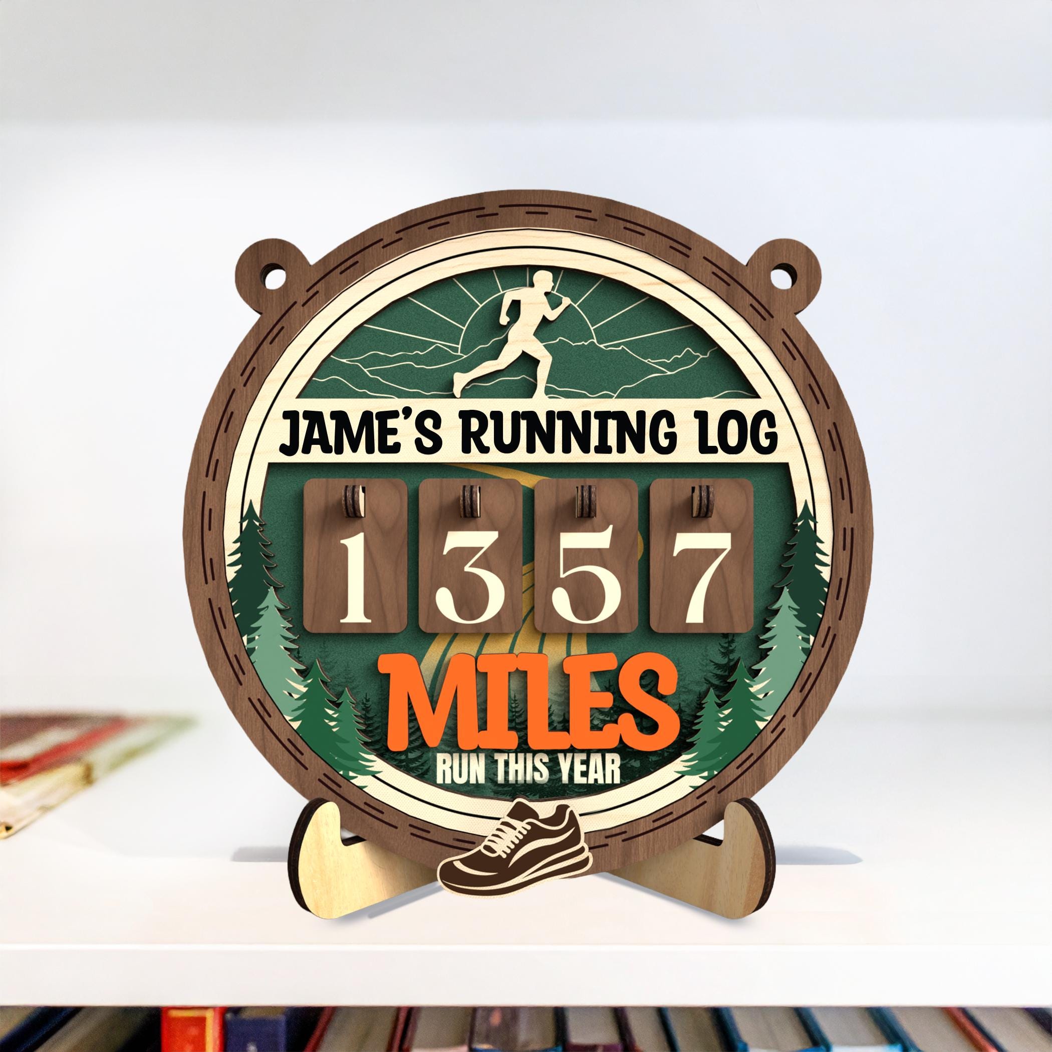 Personalized Running Miles Tracker Sign,running Log,marathon Training ...