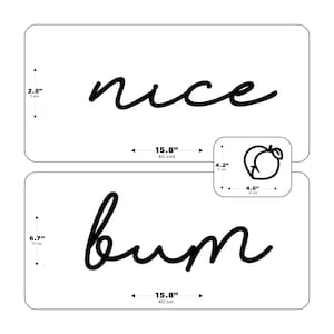 Nice Bum Metal Sign, Bathroom Wall Decor, Peaches Sign for Bedroom ...