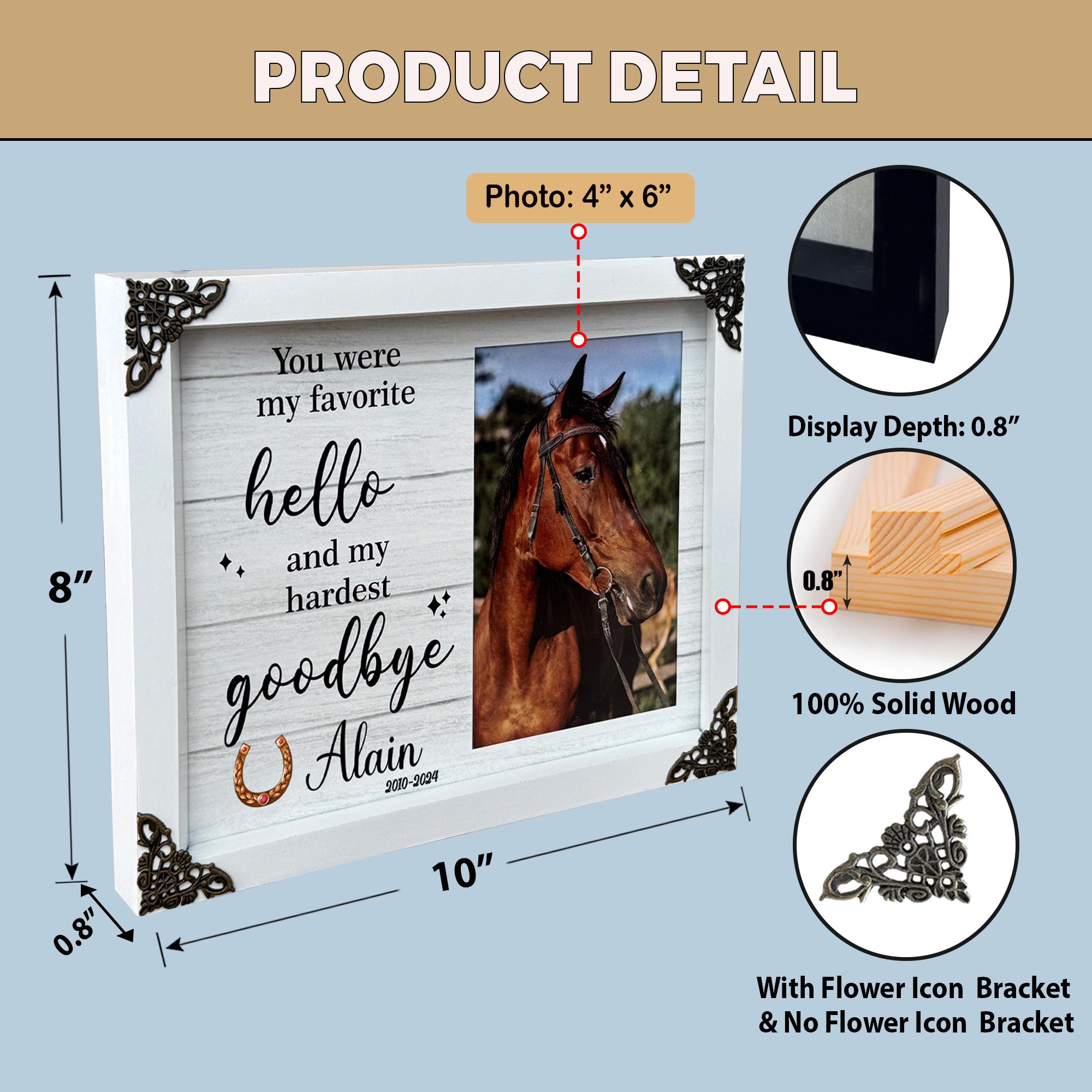 Custom Horse Frame,horse Picture Frame With Name,horse Portrait Frame ...