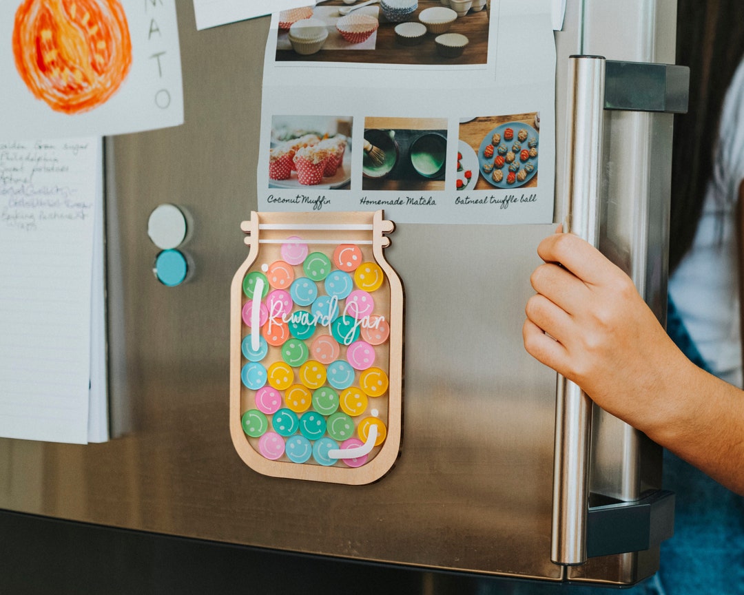 Magnet Smiley Face Reward Jar, Gift for Teacher, Colorful Classroom ...