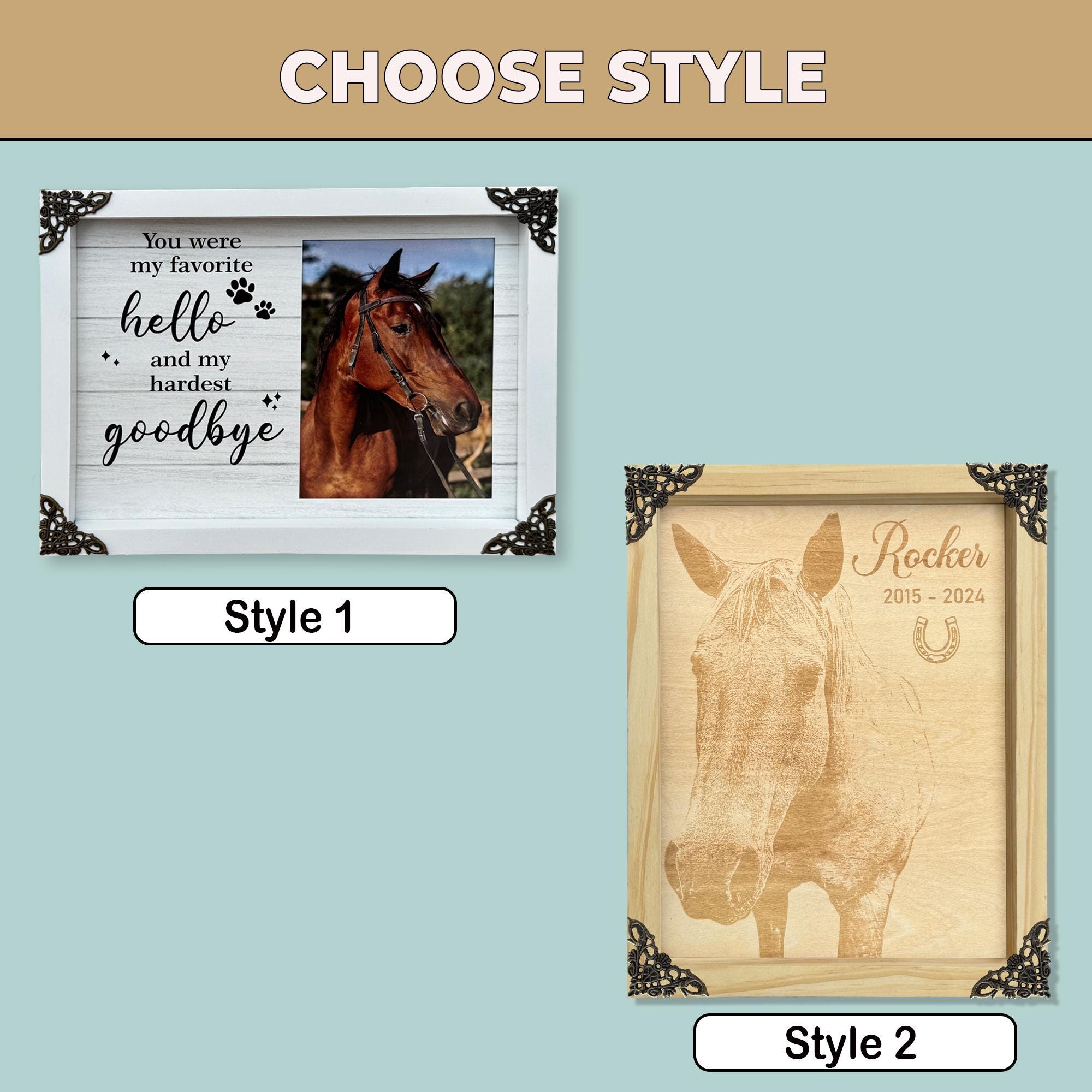 Custom Horse Frame,horse Picture Frame With Name,horse Portrait Frame ...