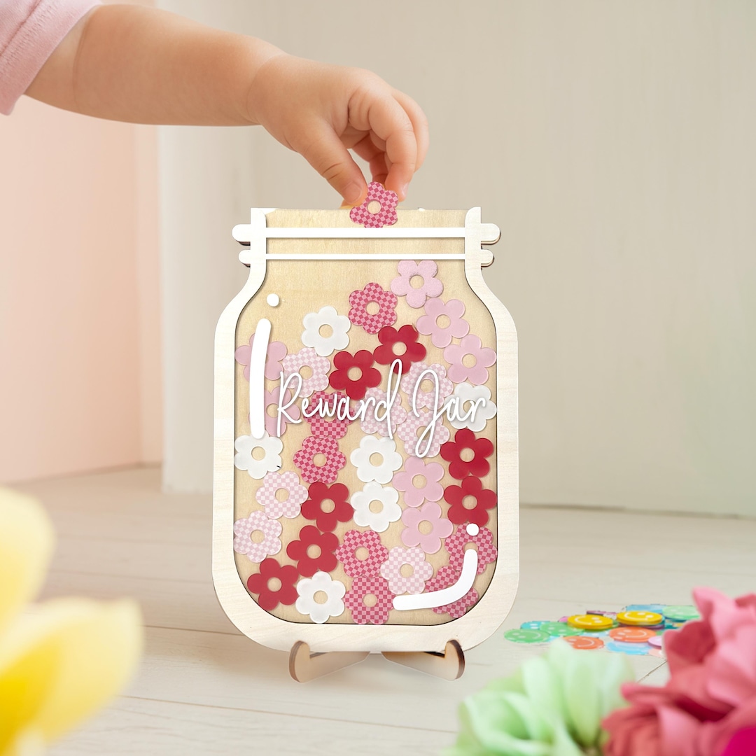 Flower Reward Jar Personalized, Kids Reward Jar, Gift for Teacher, Back ...