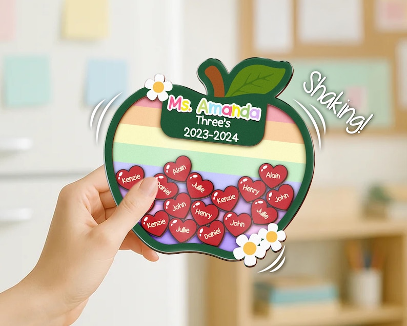 Personalized Teacher Apple Magnet,teacher Shaker,teacher Appreciation ...