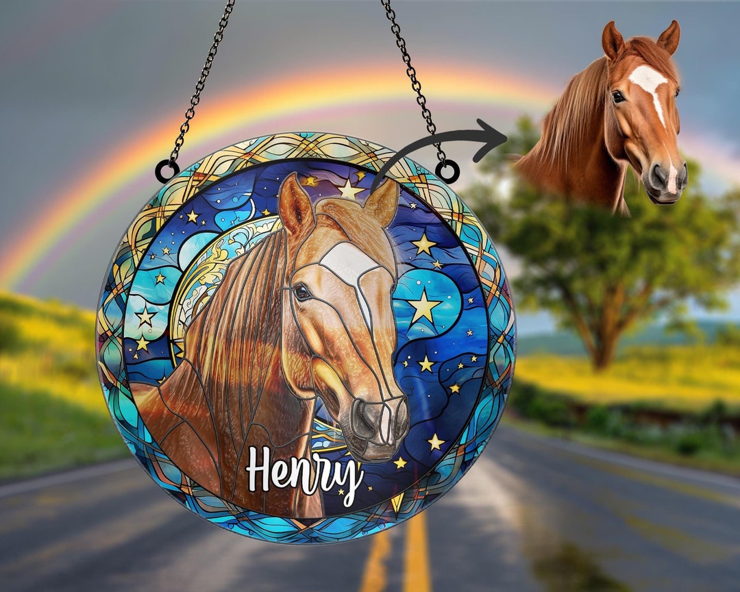 Horse Memorial Suncatcher Window Hanging Acrylic Pet Loss Remembrance ...