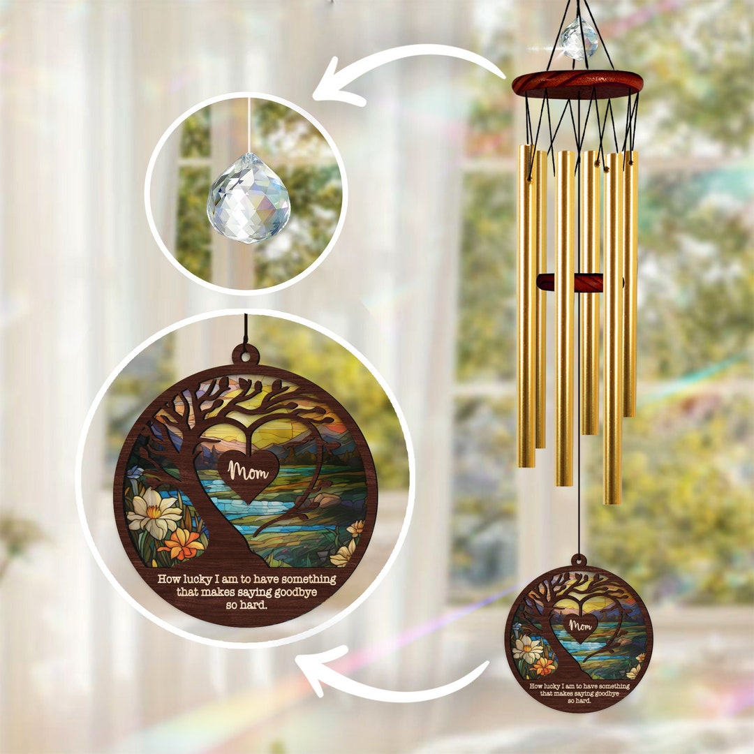 Personalized Wind Chimes, Memorial Chime, Loss of Mom Gift, Sympathy ...