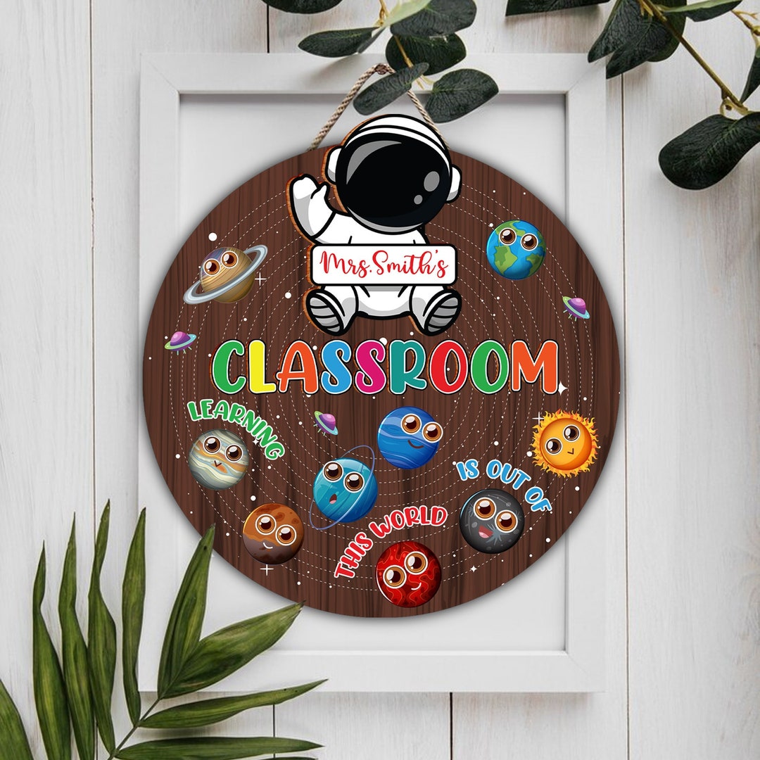 Personalized Teacher Door Sign, Teacher Door Hanger, Custom Teacher ...