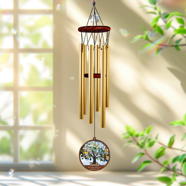 Personalized Family Wind Chimes,tree of Life Suncatcher,family Gift ...