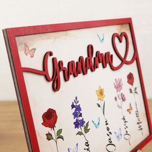 First Mom Now Grandma Sign, Mother's Day Gift, Grandmother Gift Custom ...