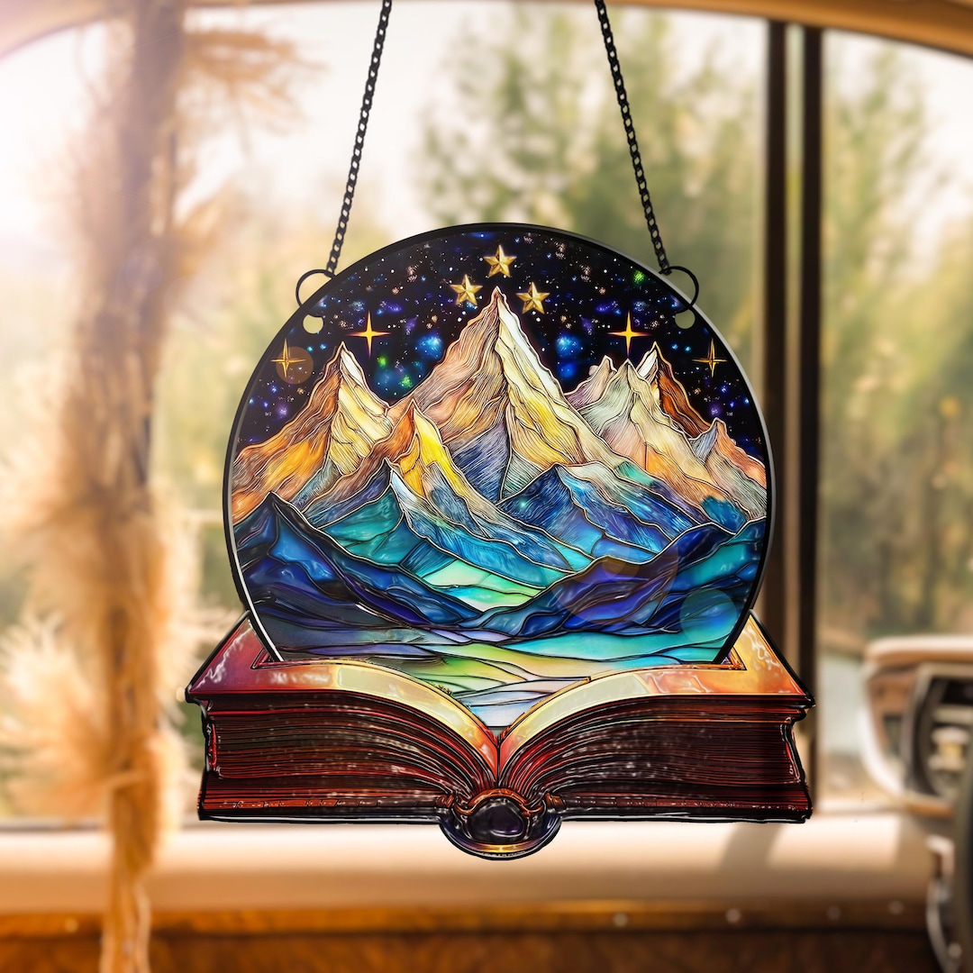 Book Lover Fantasy, Bookaholic Suncatcher Ornament, Book Reader Gift ...