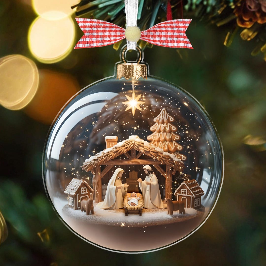 Nativity Christmas Ornament,holy Family Christmas Ornament,religious ...